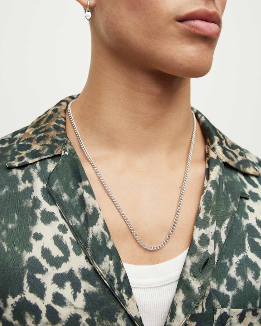 Curb Sterling Silver Chain WARM SILVER | ALLSAINTS Canada